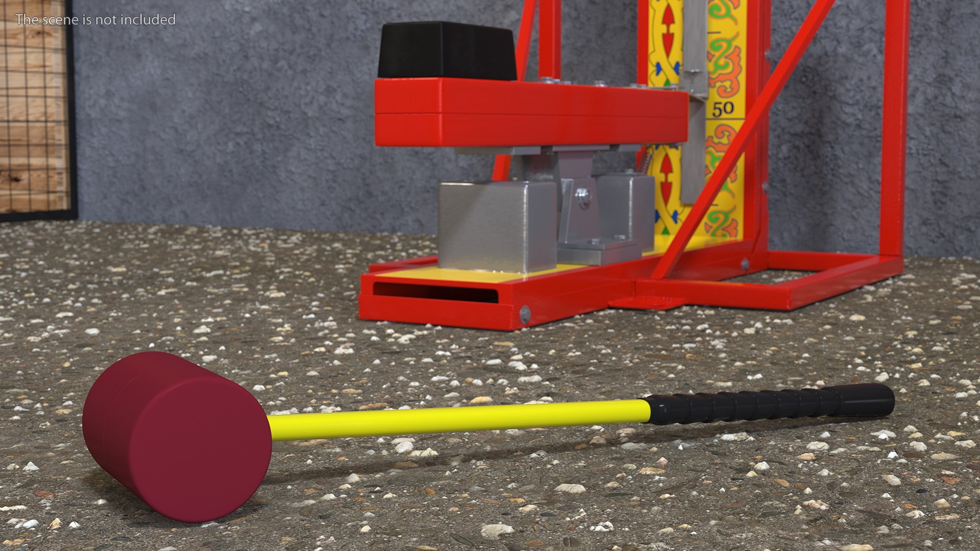 High Striker Strength Tester Game With Mallet Model - TurboSquid 1736732