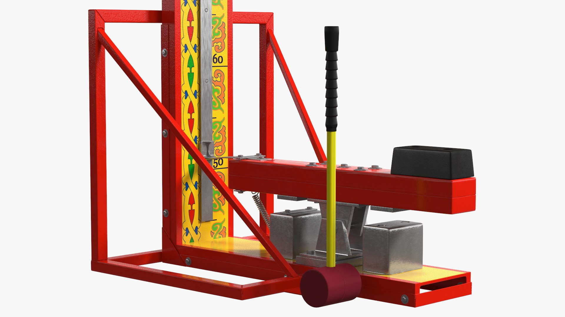 High Striker Strength Tester Game with Mallet model - TurboSquid 1736732