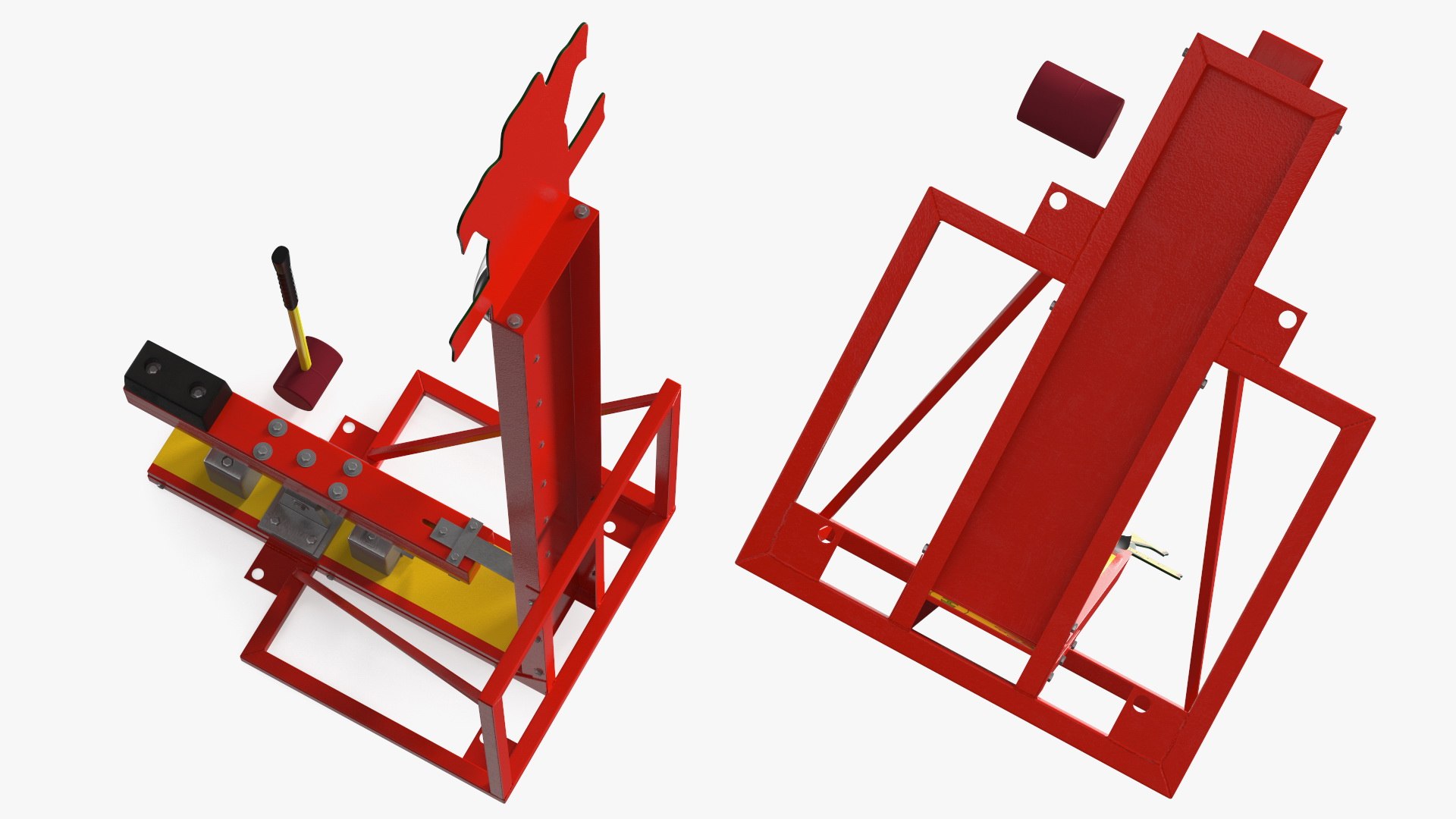 High Striker Strength Tester Game with Mallet model - TurboSquid 1736732