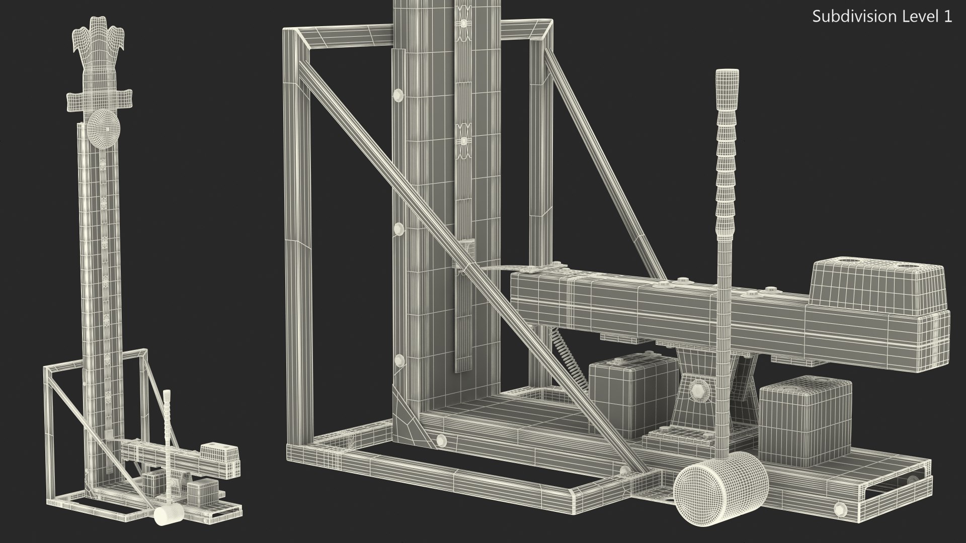 High Striker Strength Tester Game with Mallet model - TurboSquid 1736732