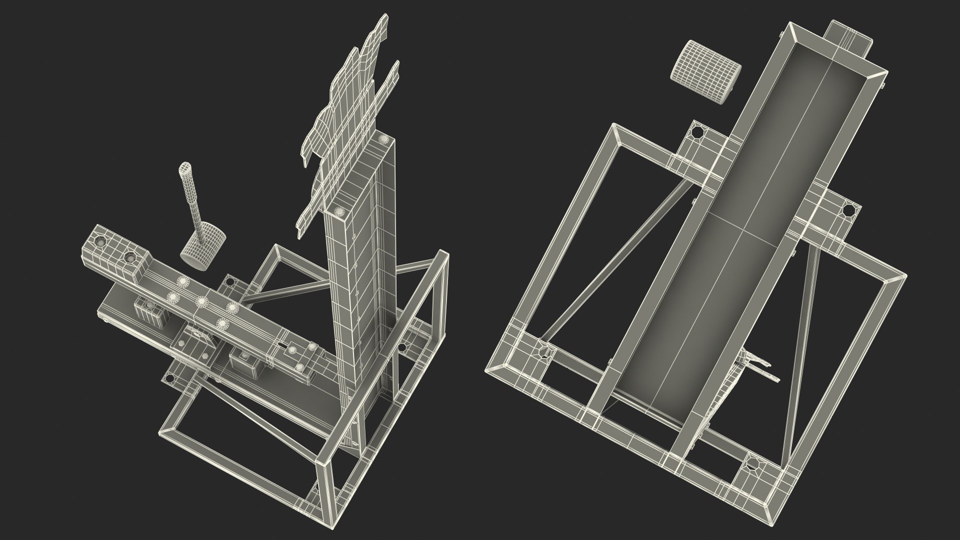 High Striker Strength Tester Game with Mallet model - TurboSquid 1736732