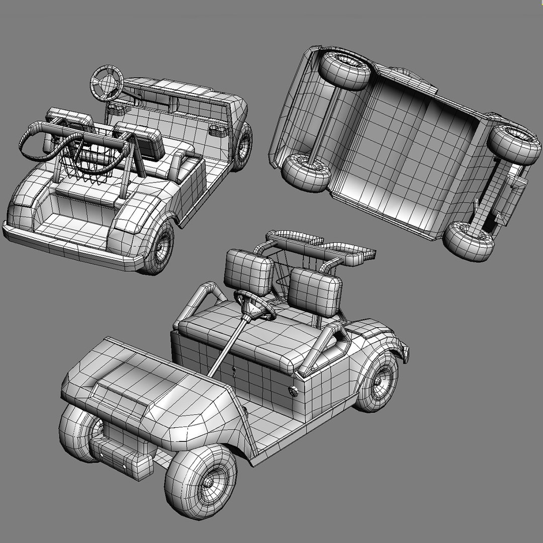 Golf Cart 3d Model