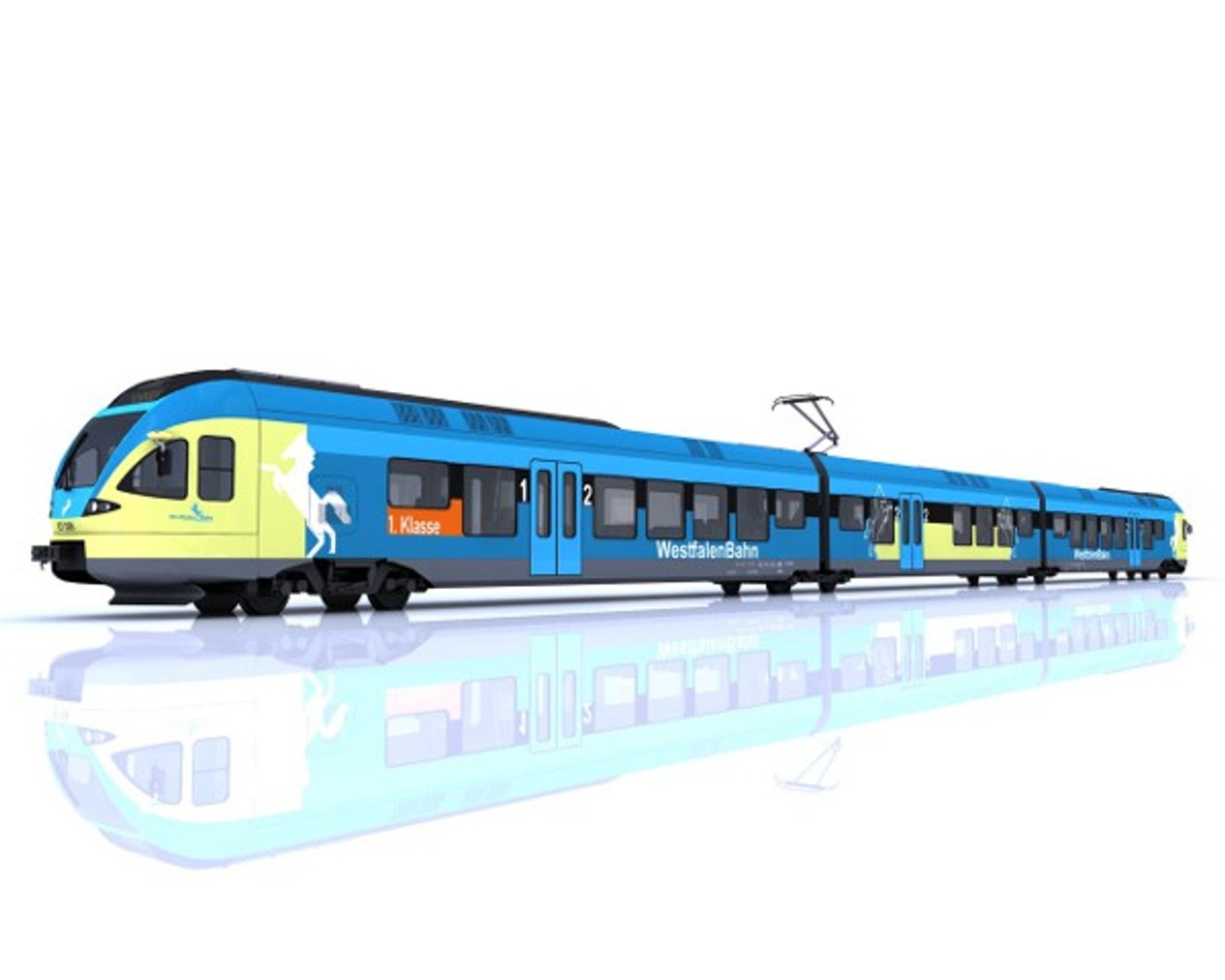 Flirt Passenger Train Westfalen 3d C4d