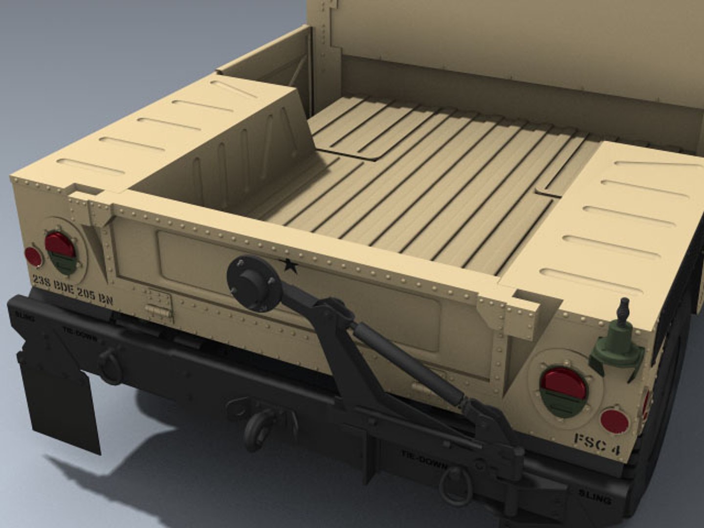 3d Army Hmmwv Desert Model