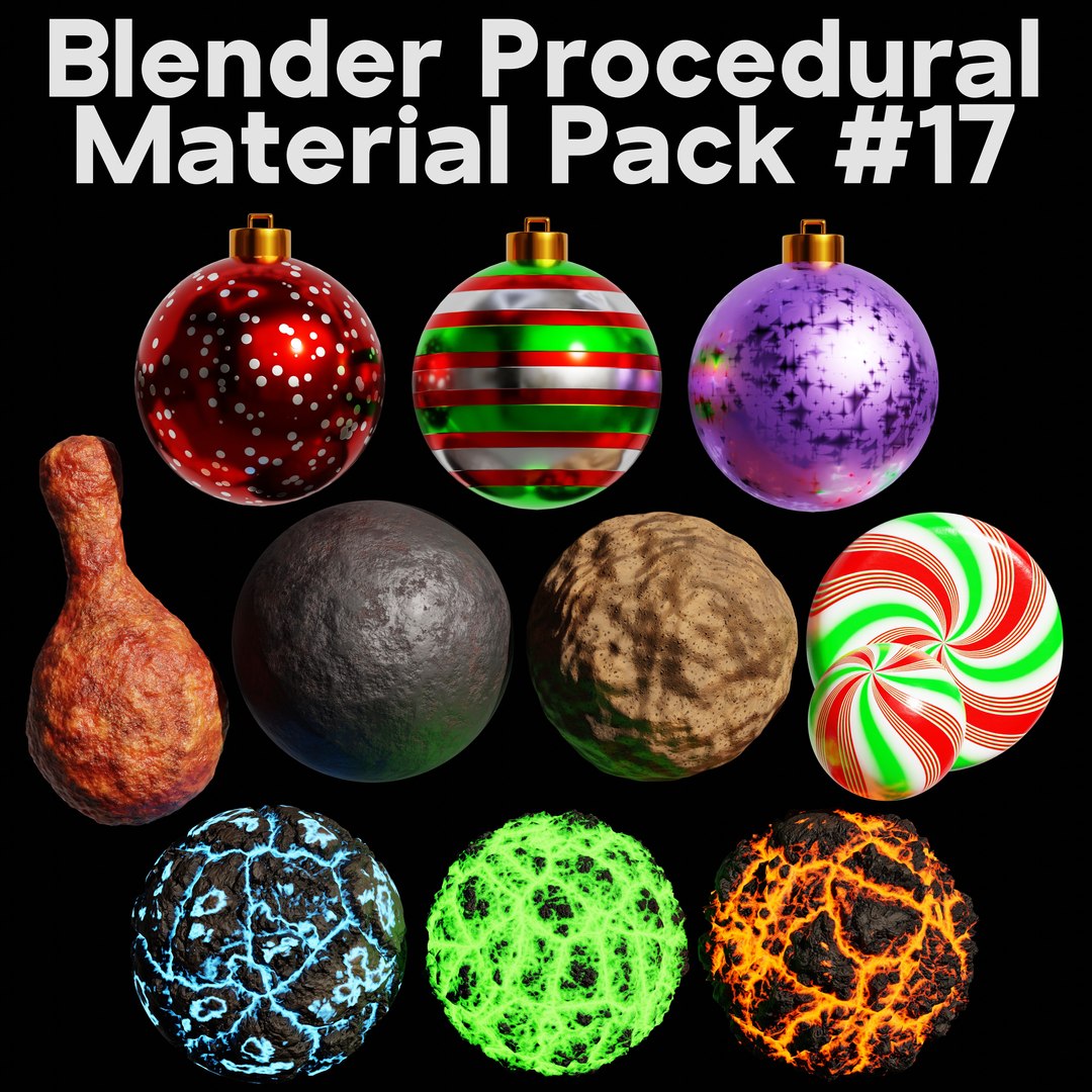 3D Blender Procedural Material Pack 17 - TurboSquid 2176955