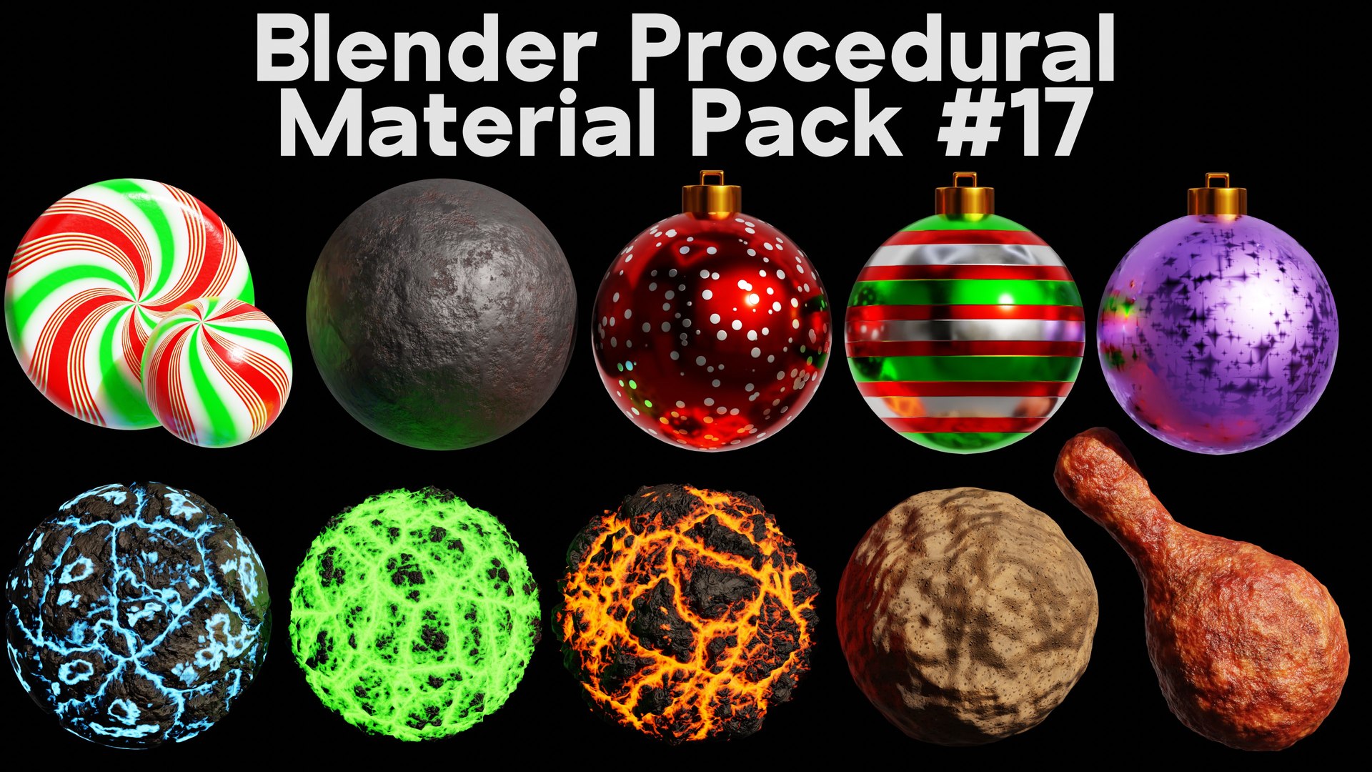 3D Blender Procedural Material Pack 17 - TurboSquid 2176955