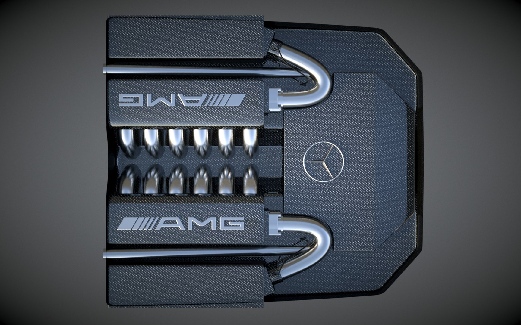 3d Model Mercedes-benz Engine