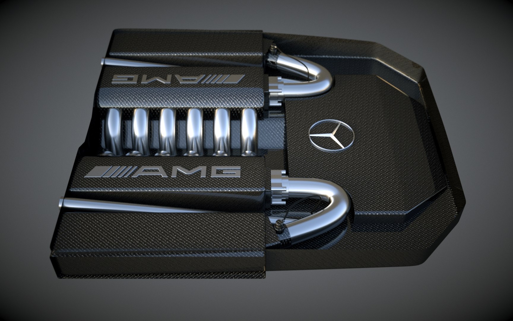 3d Model Mercedes-benz Engine