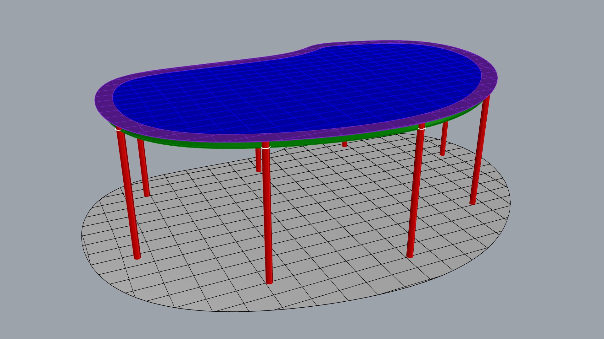 3D Model Curved Steel-framed Building - TurboSquid 2058260