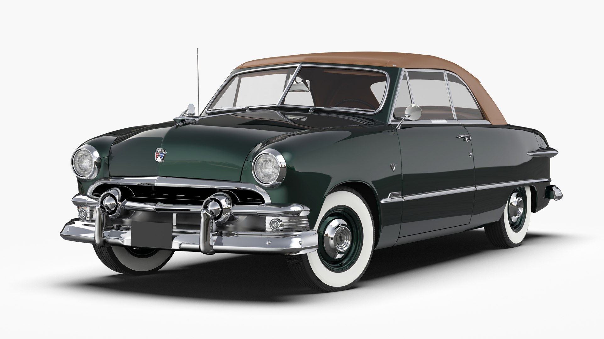 3D Ford Custom Deluxe Victoria Convertible 1951 - TurboSquid 2175988