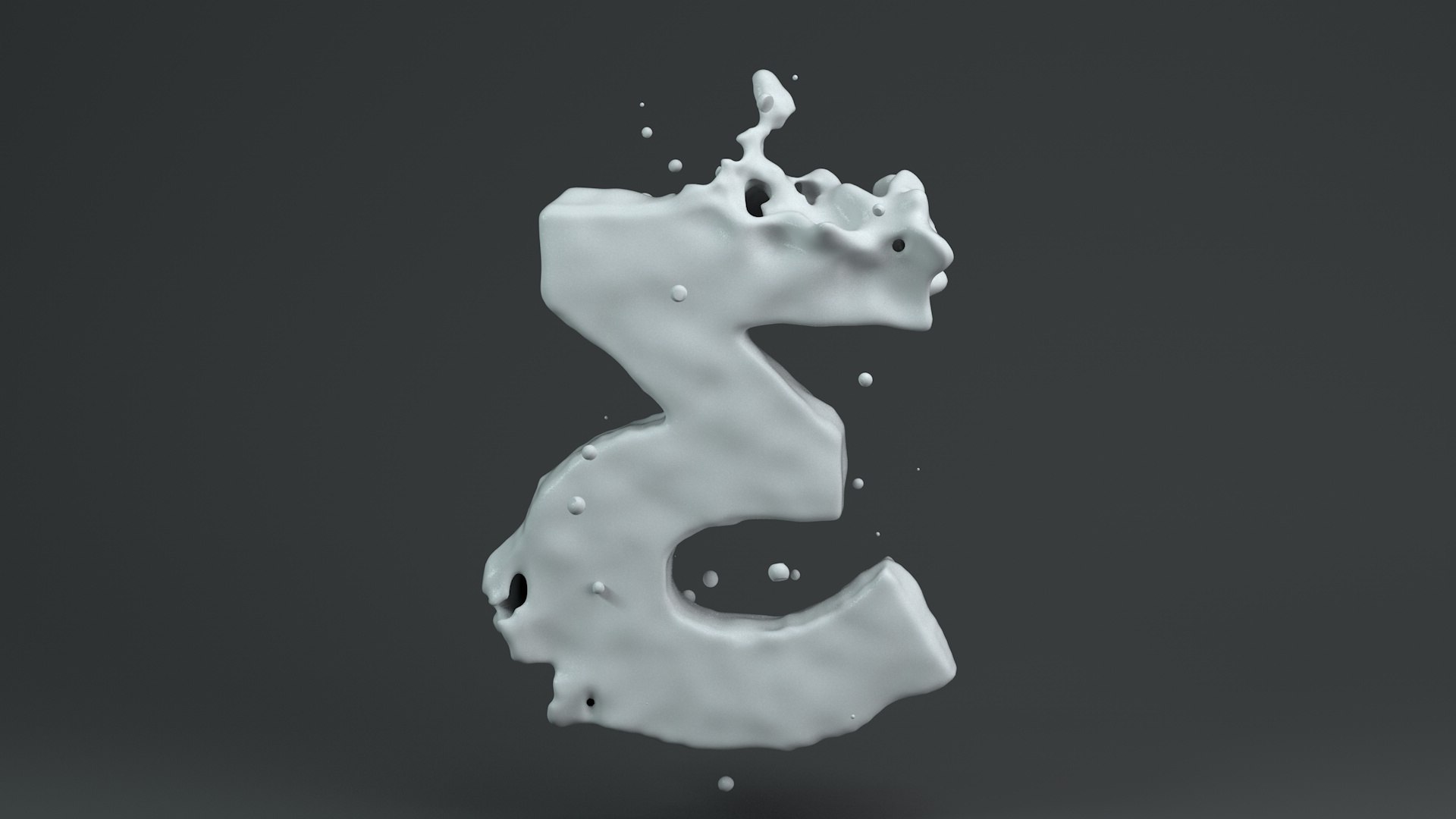 Number Liquid 3 3D Model - TurboSquid 1689146