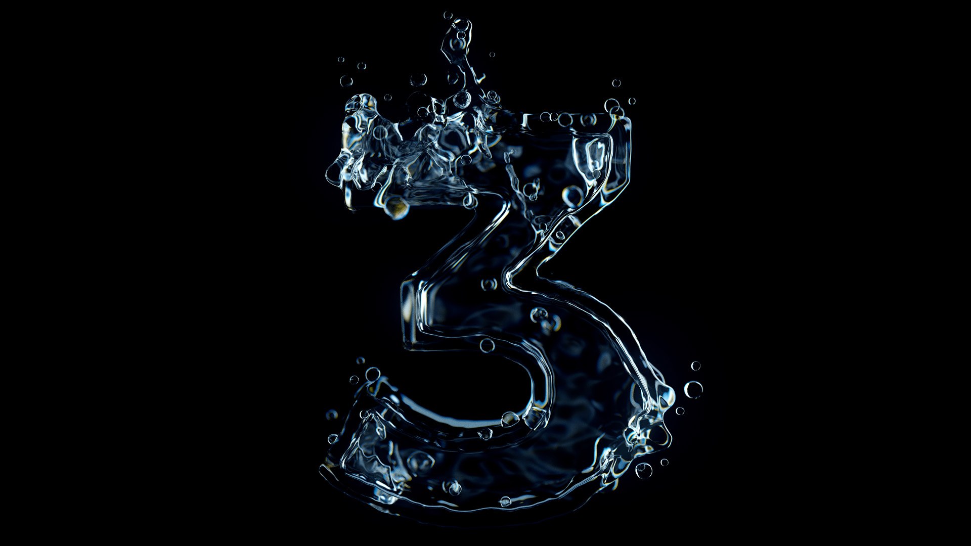 Number Liquid 3 3D Model - TurboSquid 1689146