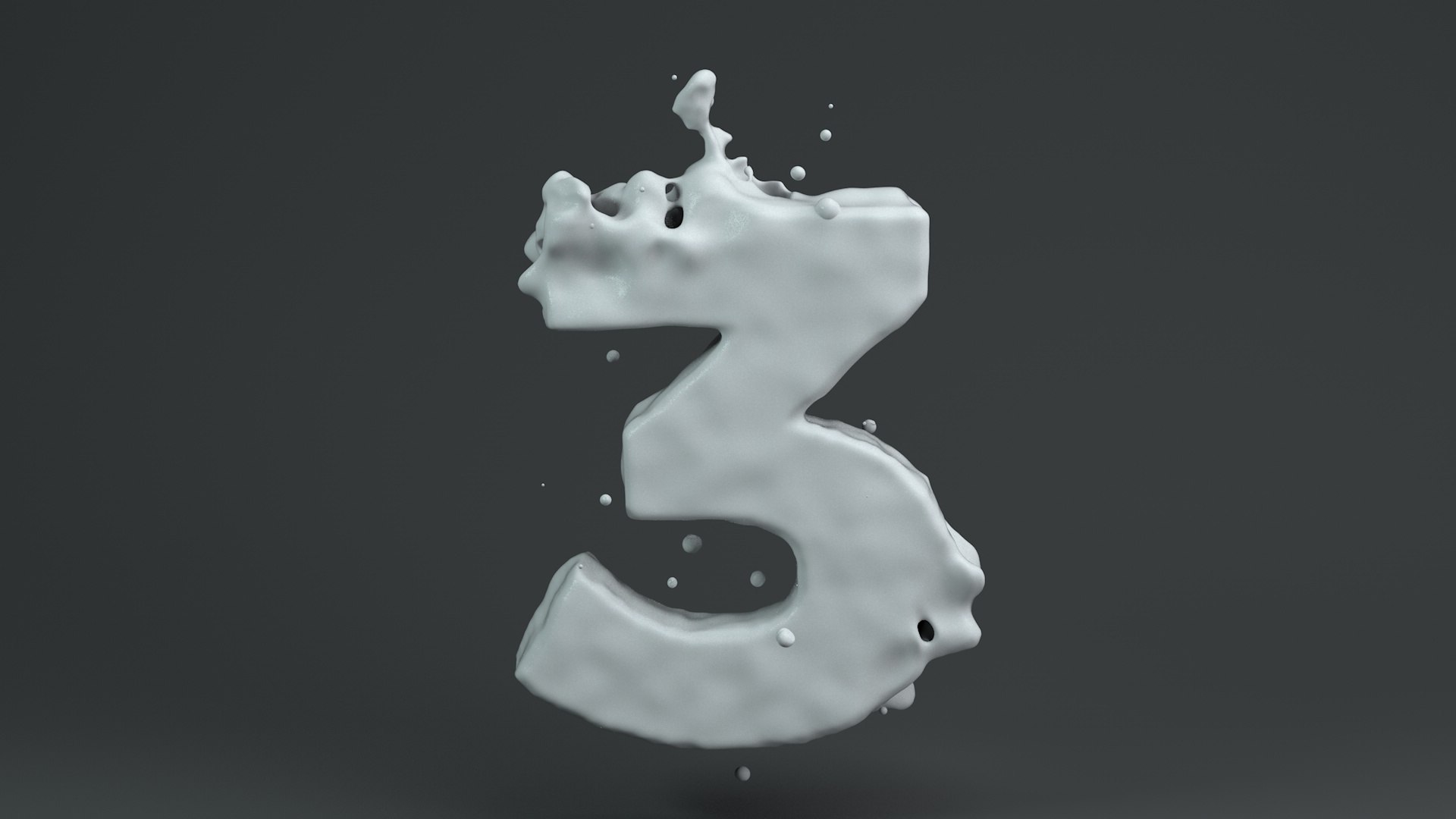 Number Liquid 3 3D Model - TurboSquid 1689146