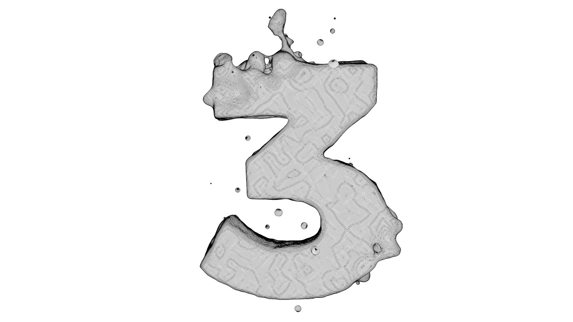 Number Liquid 3 3D Model - TurboSquid 1689146