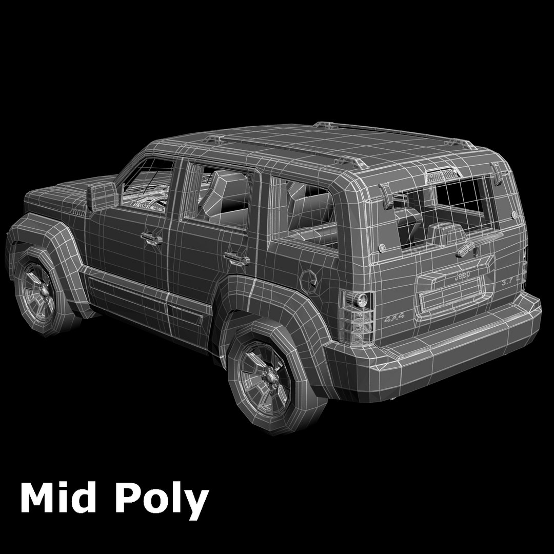 3d jeep liberty levels details model