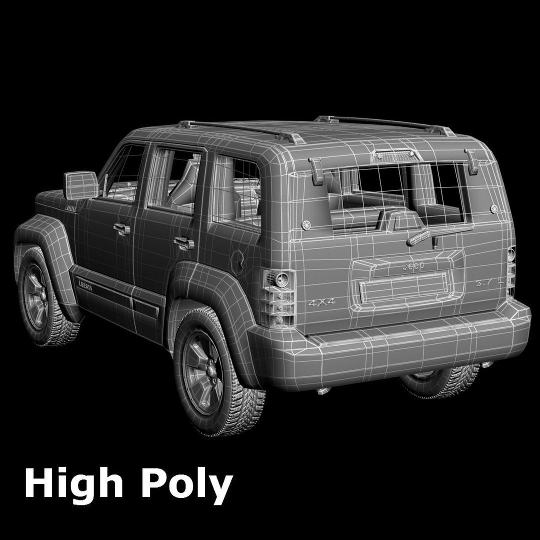 3d Jeep Liberty Levels Details Model