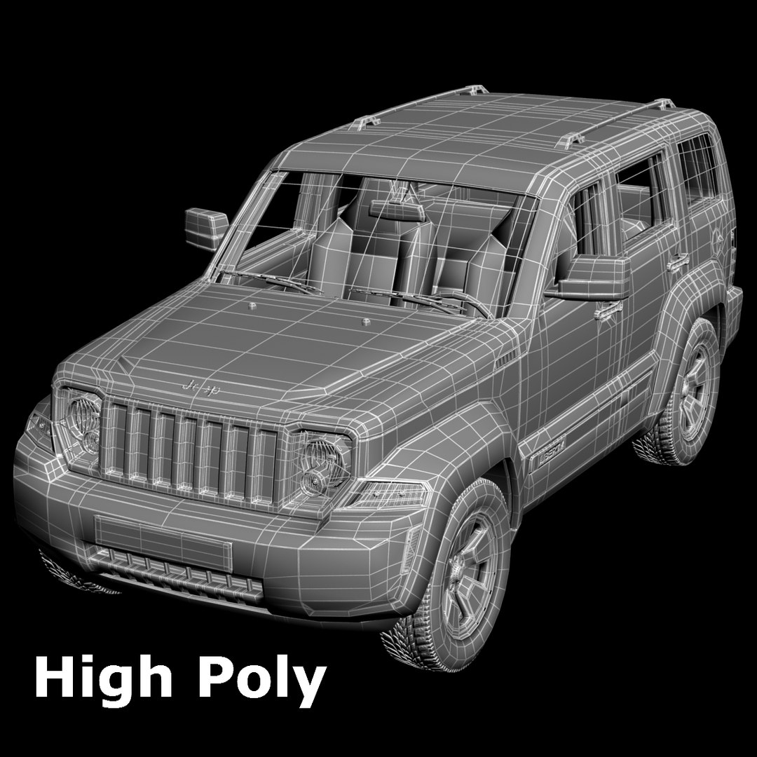 3d Jeep Liberty Levels Details Model