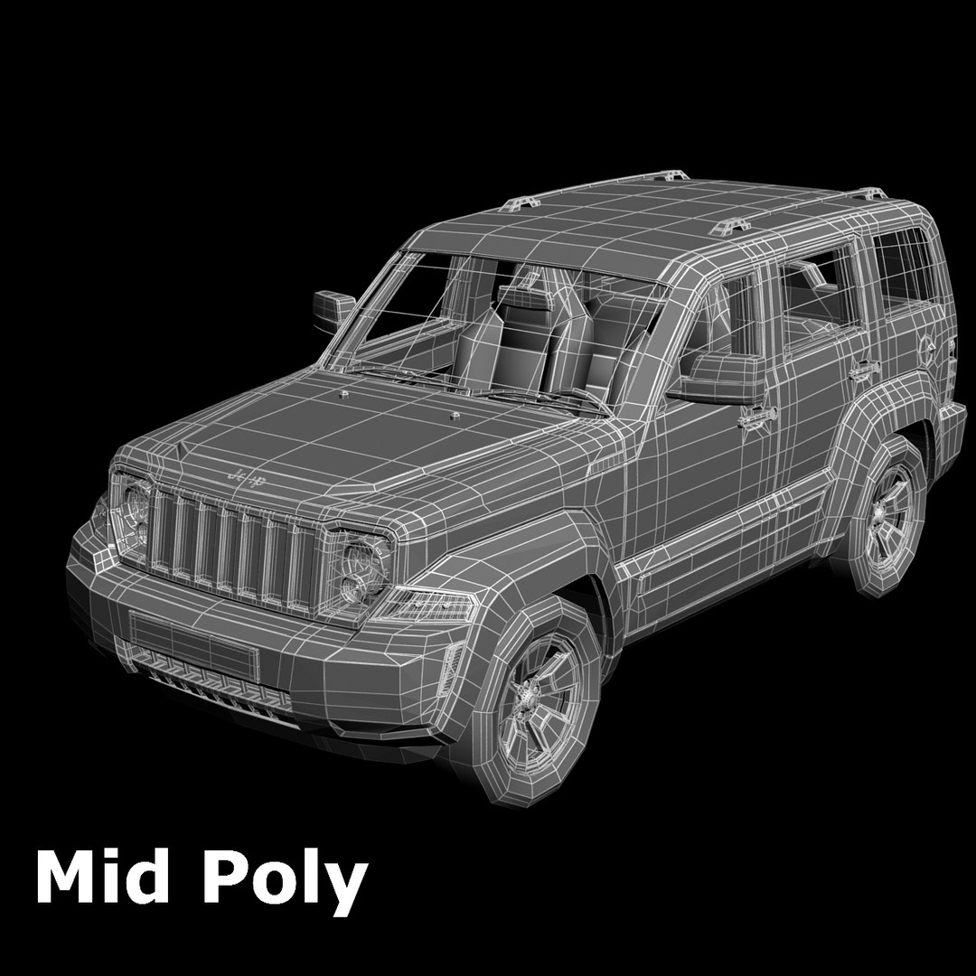3d jeep liberty levels details model