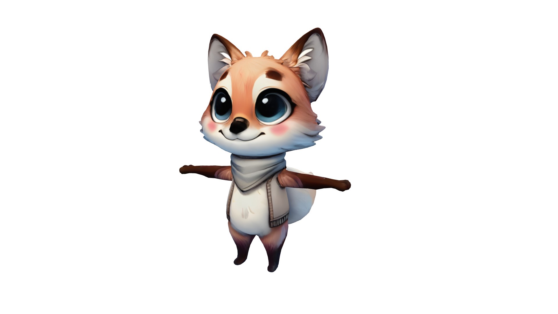 Fenneko The Adorable Fox Mascot 3D - TurboSquid 2295121