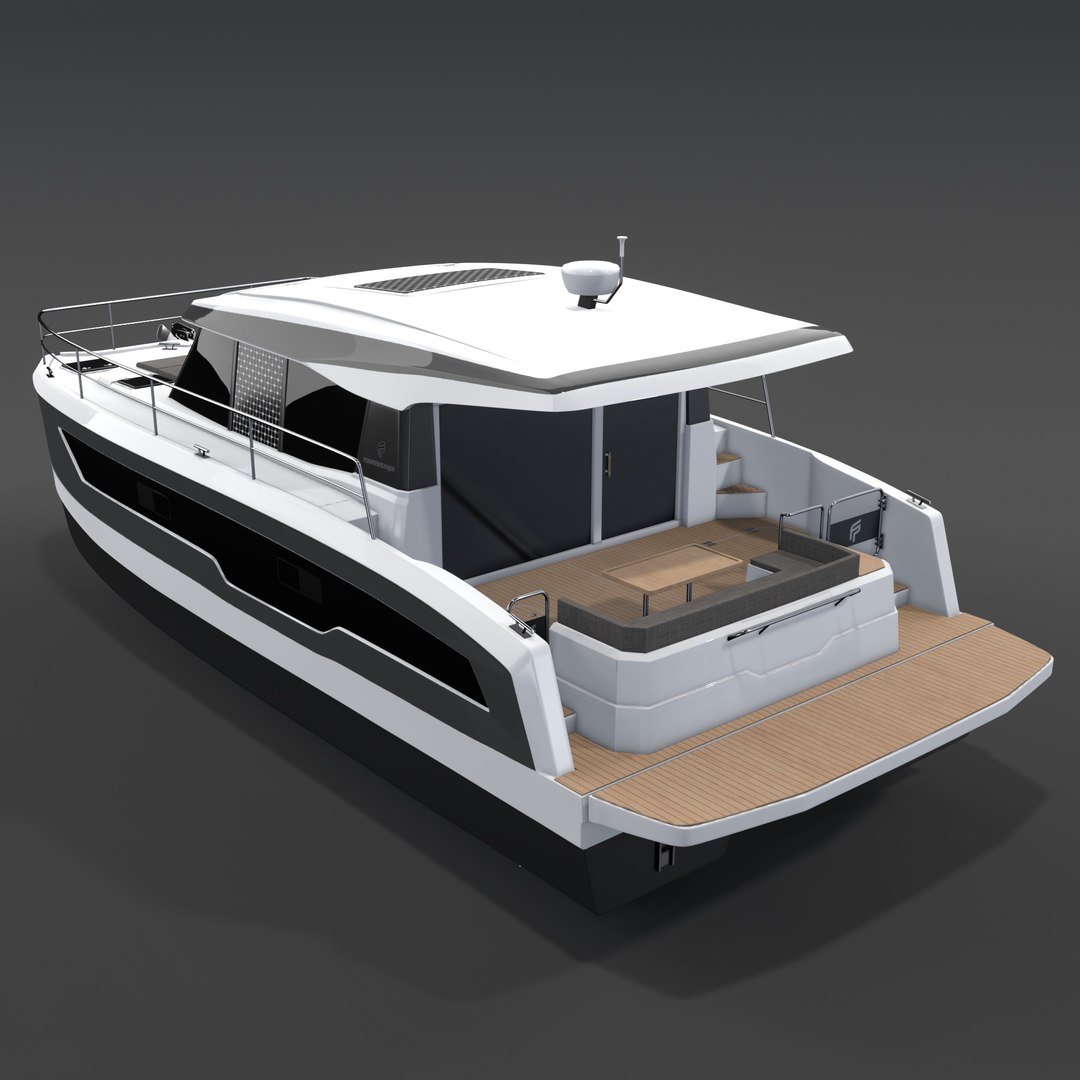 3D MY4S FOUNTAINE PAJOT 3D Power Catamaran Grey - TurboSquid 2055490