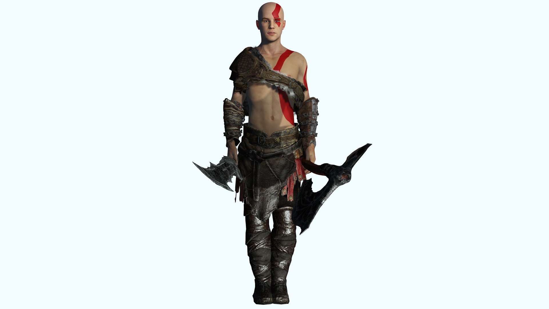 3D Kratos Male Red Model - TurboSquid 2045160