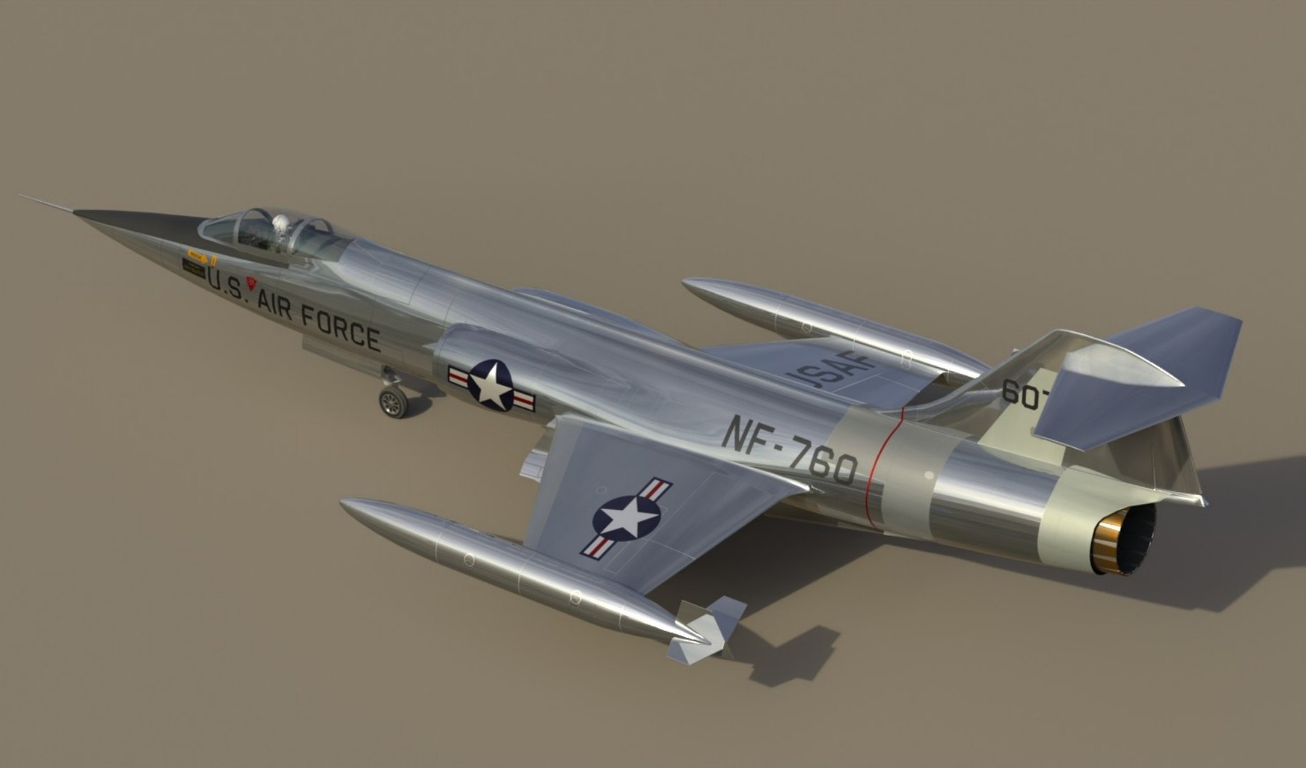 F104 Starfighter P 3D Model - TurboSquid 2169252