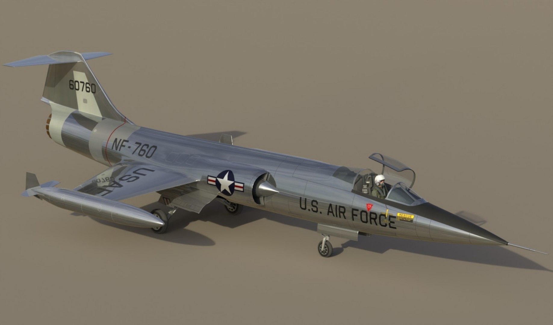 F104 Starfighter P 3D Model - TurboSquid 2169252