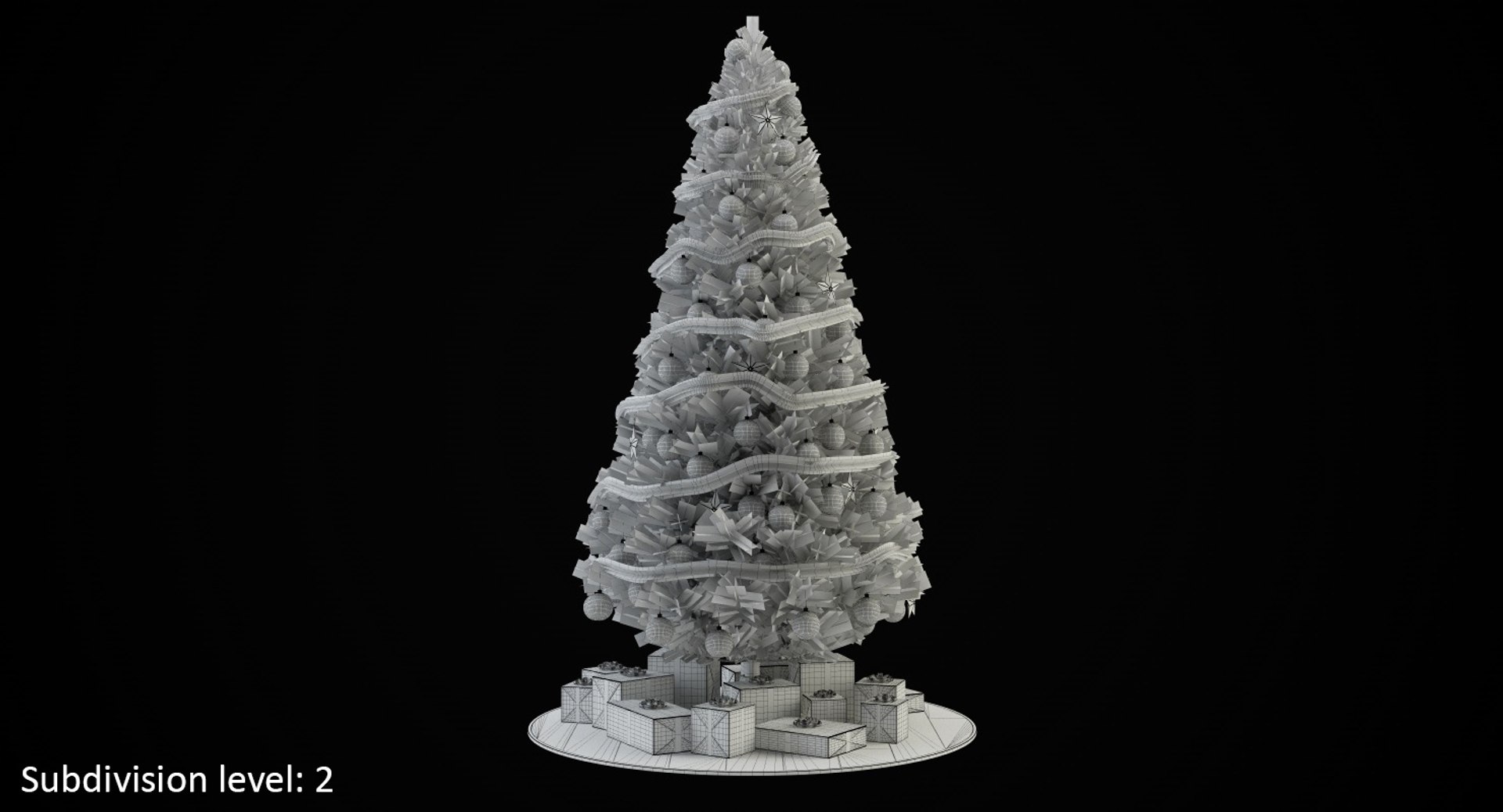 christmas tree 3d c4d