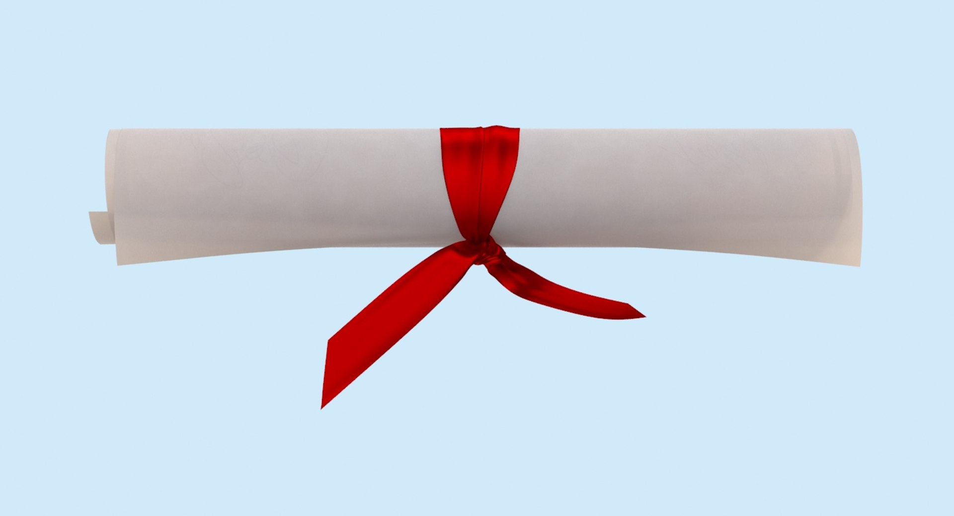 Diploma Scroll 3d Model