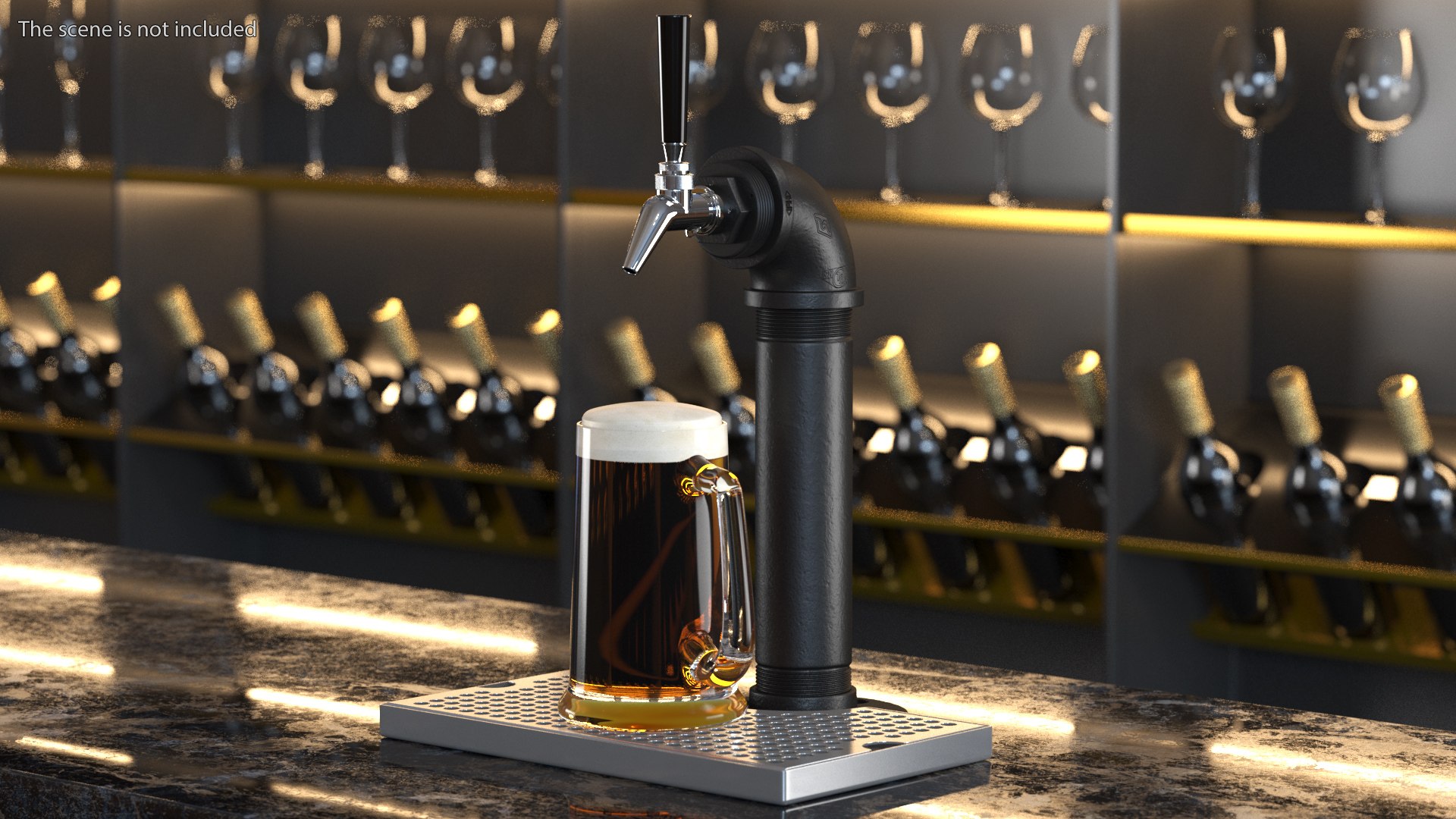 Black Iron Beer Tower 3D Model - TurboSquid 1681971