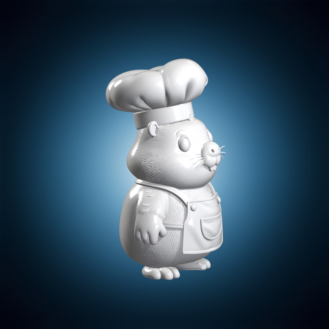 3D Chibi Capybara Chef 3D Print Model Model - TurboSquid 2576464