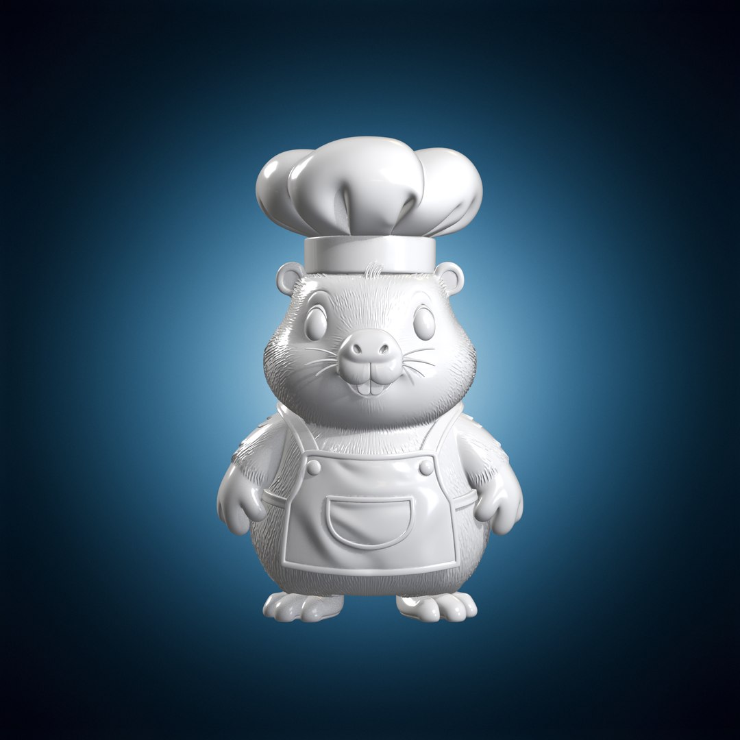 3D Chibi Capybara Chef 3D Print Model Model - TurboSquid 2576464