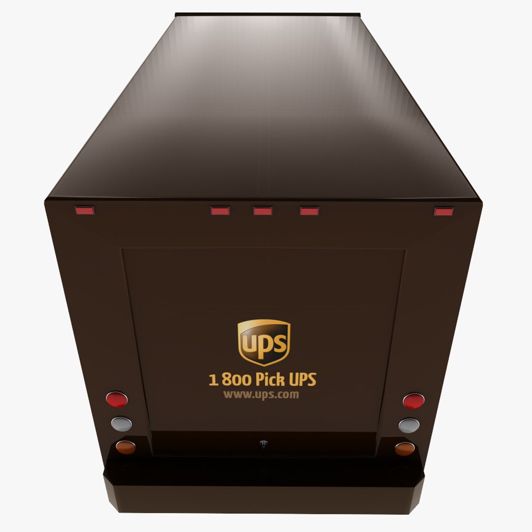 3d model ups delivery truck