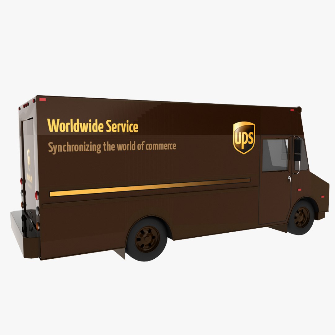 3d model ups delivery truck