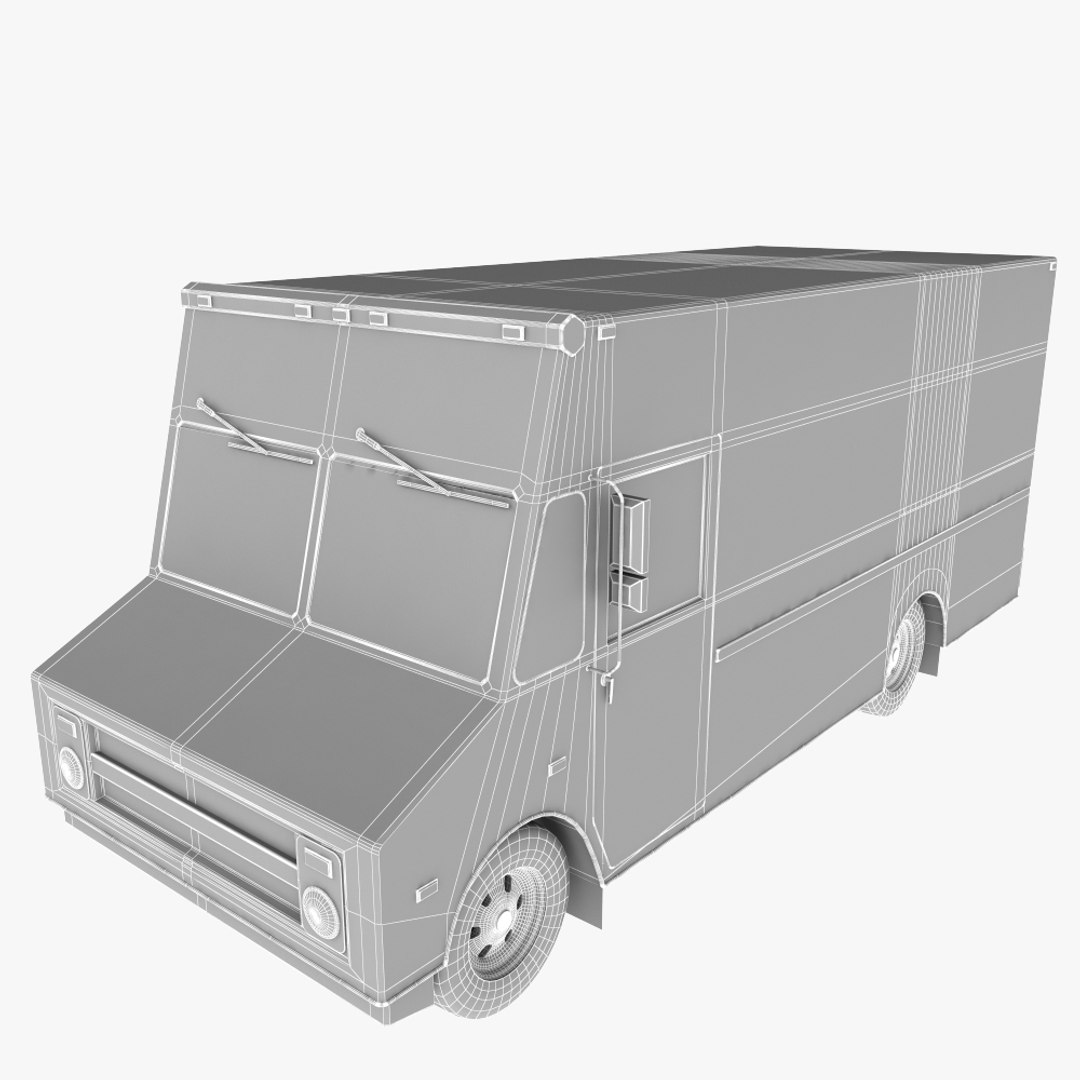 3d model ups delivery truck