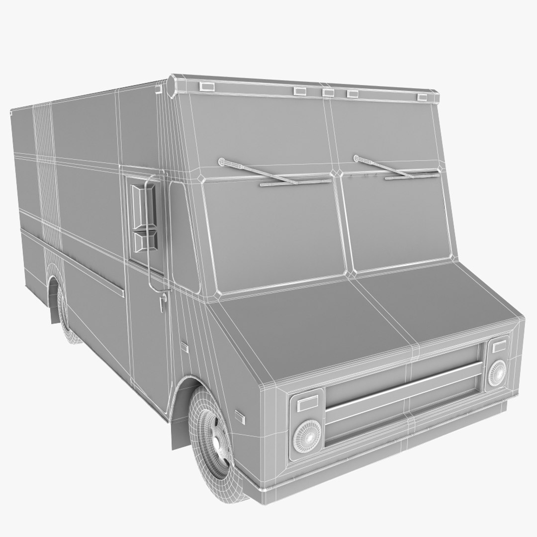 3d model ups delivery truck