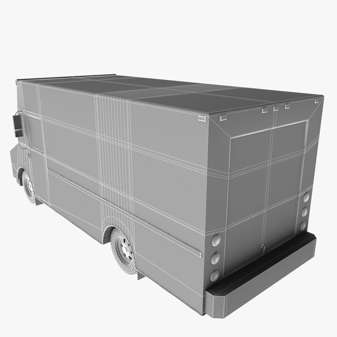 3d Model Ups Delivery Truck