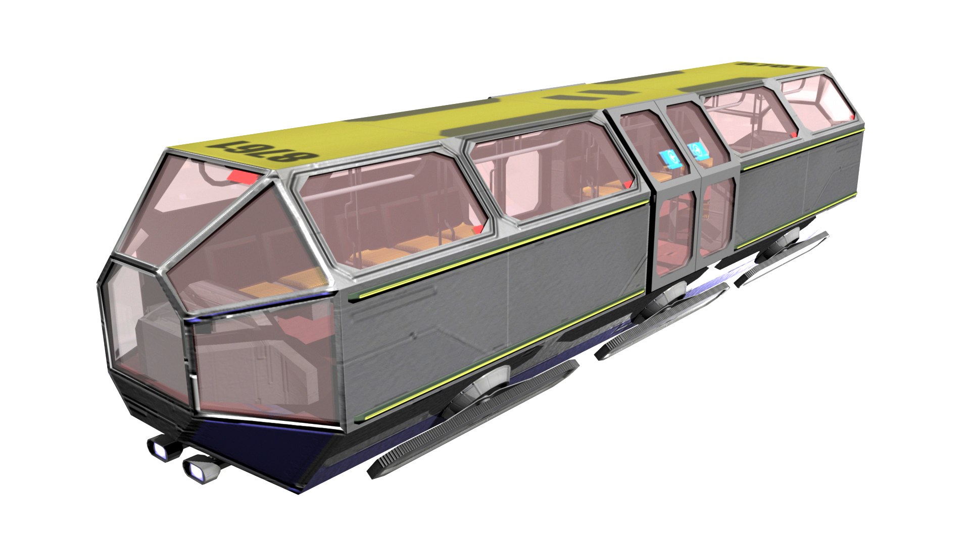 SciFi Tram Shuttle 3D - TurboSquid 1805288
