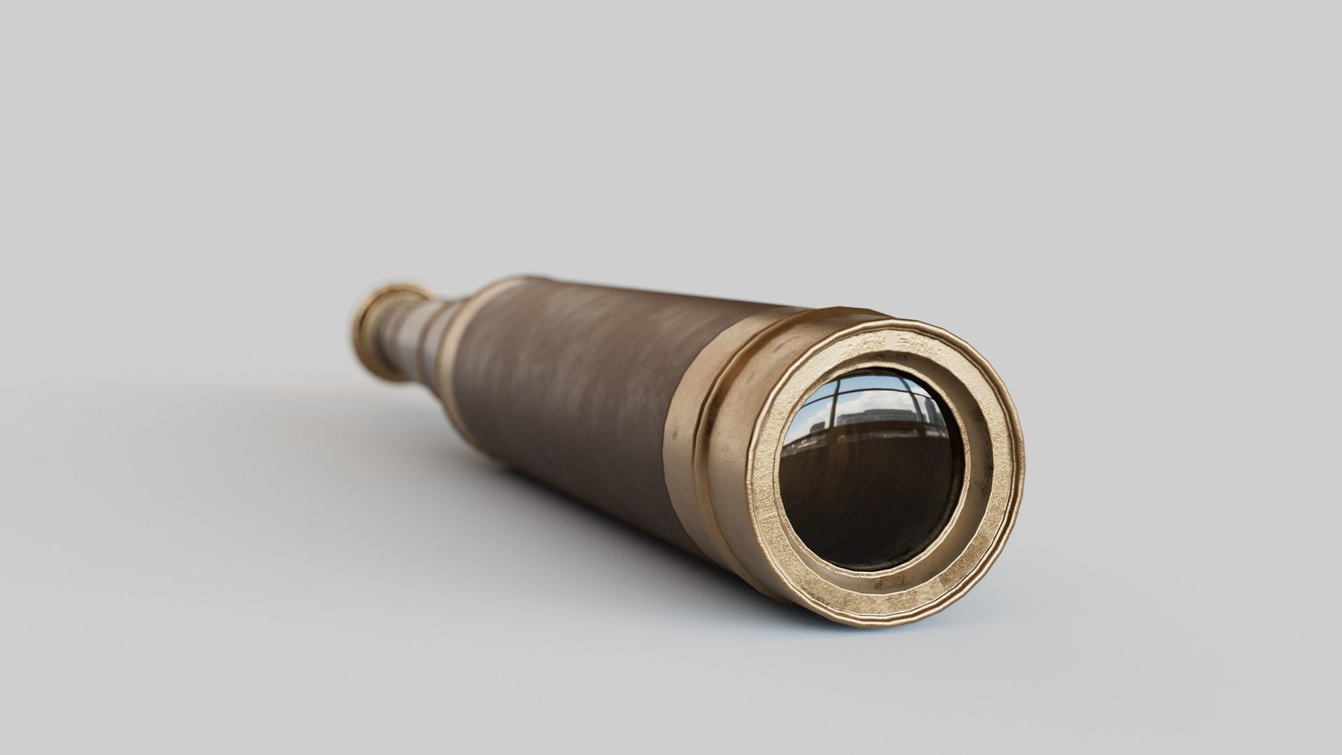 3D Model Antique Aged Spyglass - TurboSquid 1930168