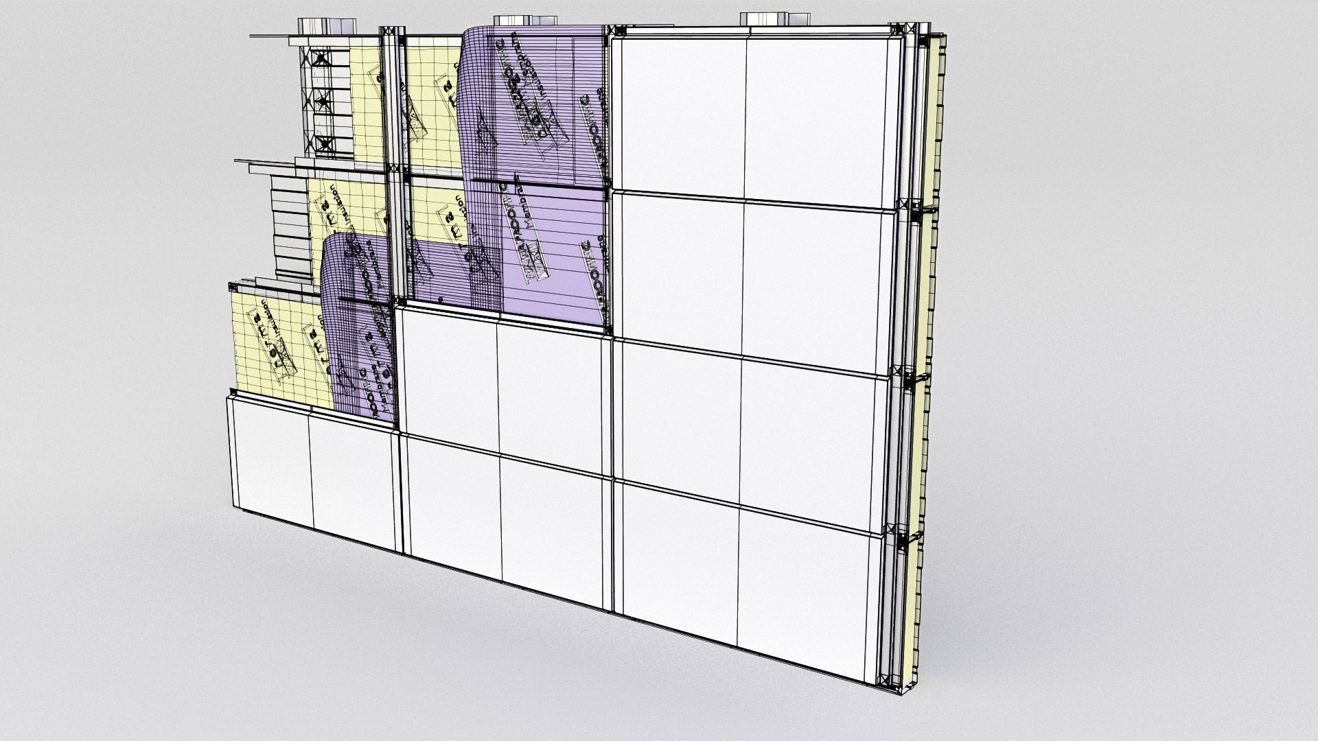 3D facade wall panels - TurboSquid 1529143