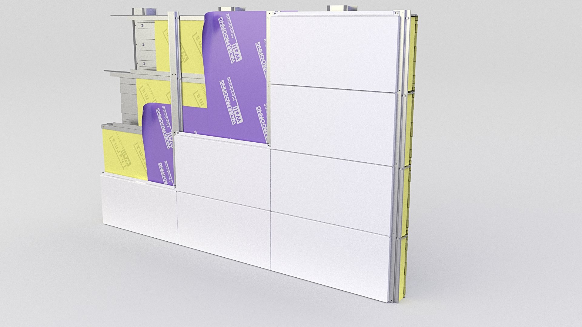 3D facade wall panels - TurboSquid 1529143