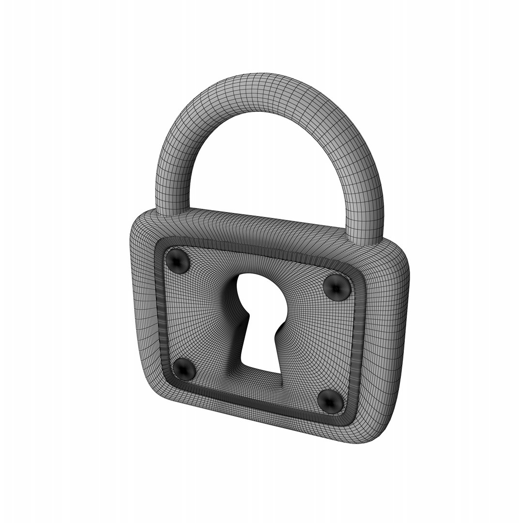 3D Symbol Padlock Blue - TurboSquid 2305797
