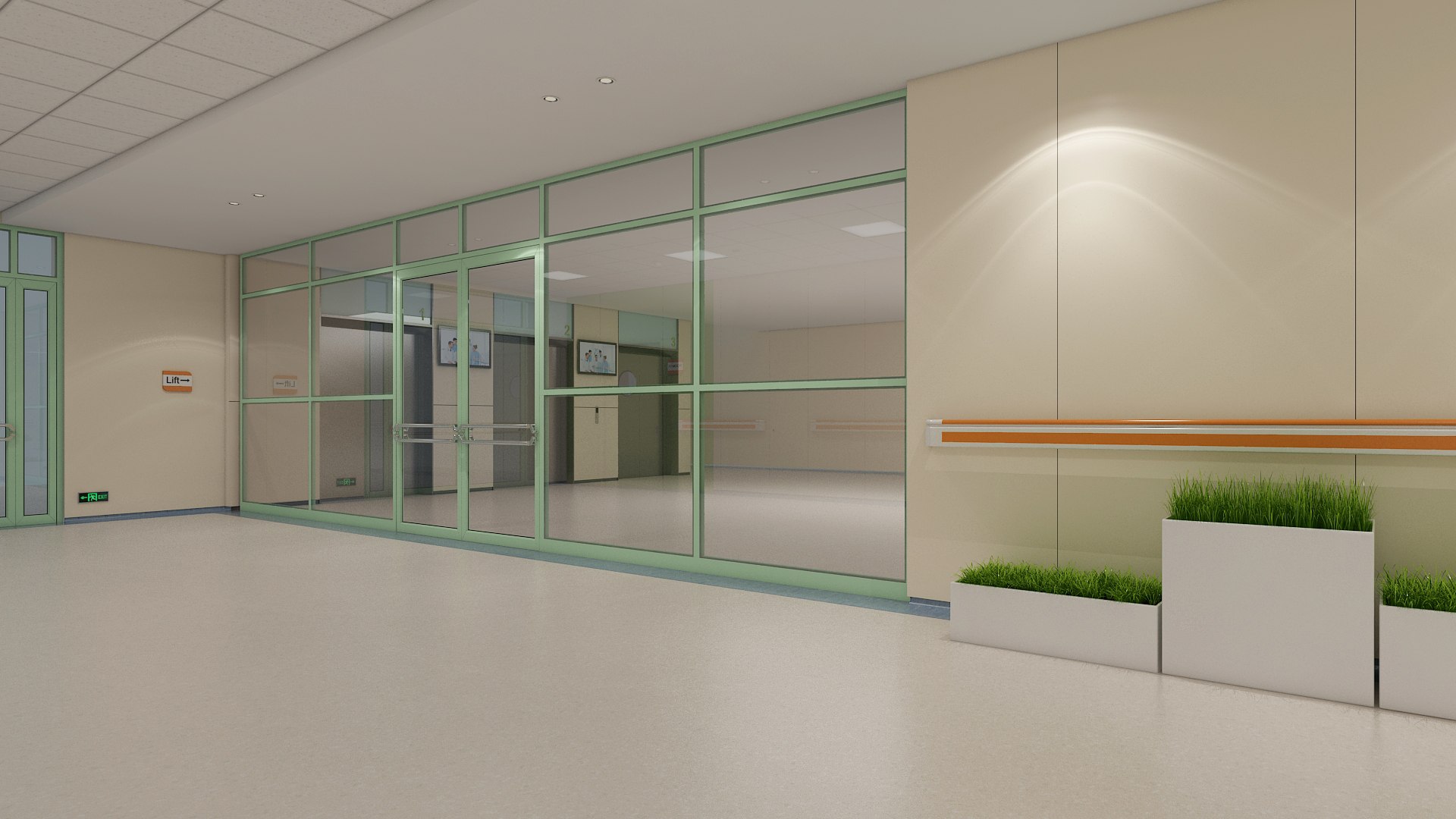 Hospital Hallway 08 3D - TurboSquid 2120584