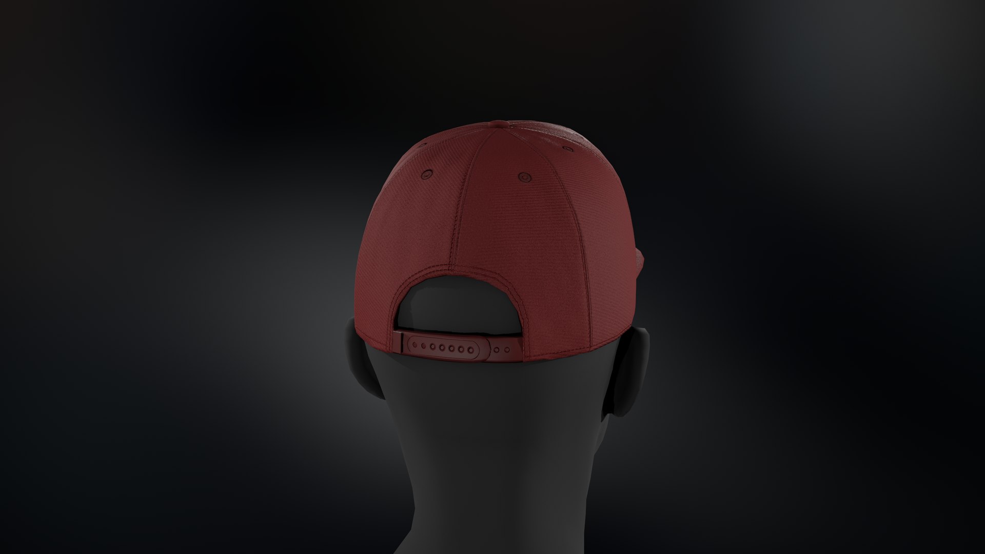 3D Red Snapback Cap model - TurboSquid 1839494