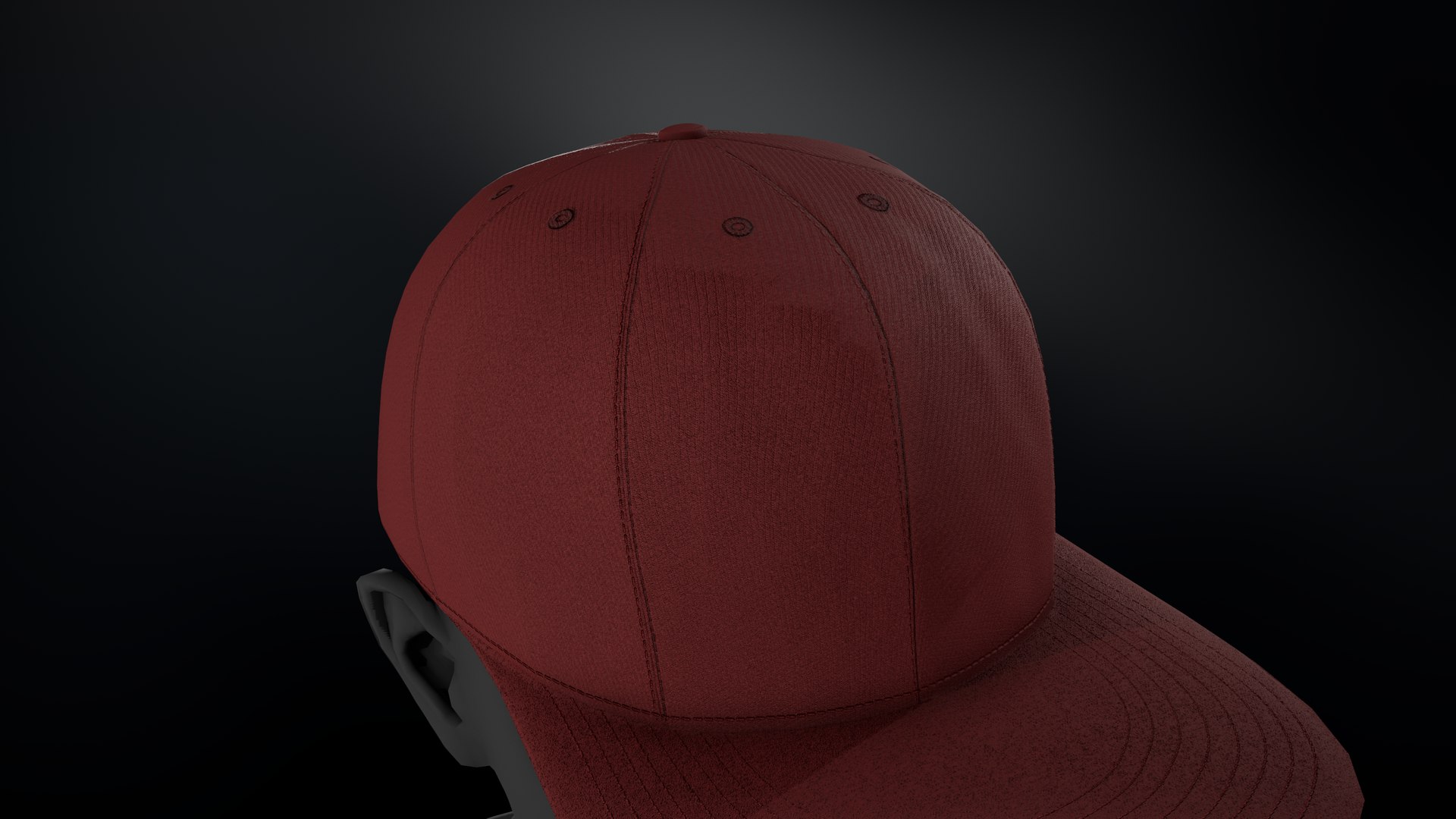 3D Red Snapback Cap model - TurboSquid 1839494