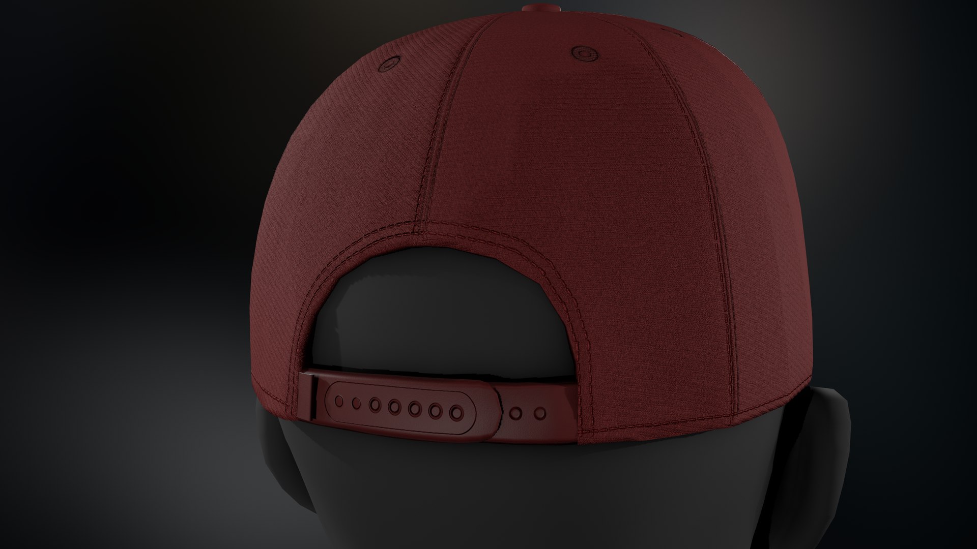 3D Red Snapback Cap model - TurboSquid 1839494