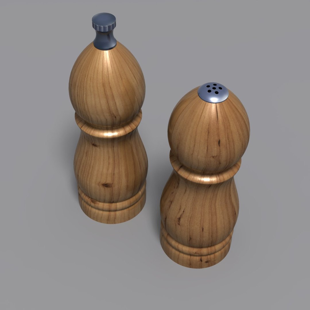 3d Model Realistic Salt Pepper