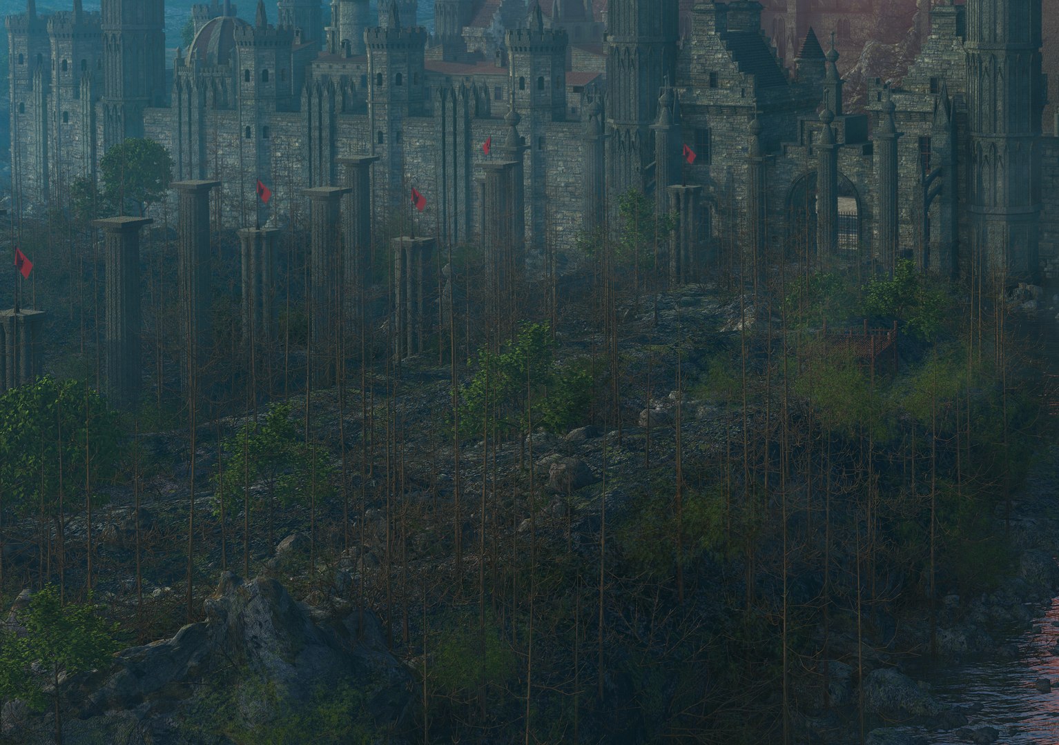 Fantasy Castle Town 3D Model - TurboSquid 1957363