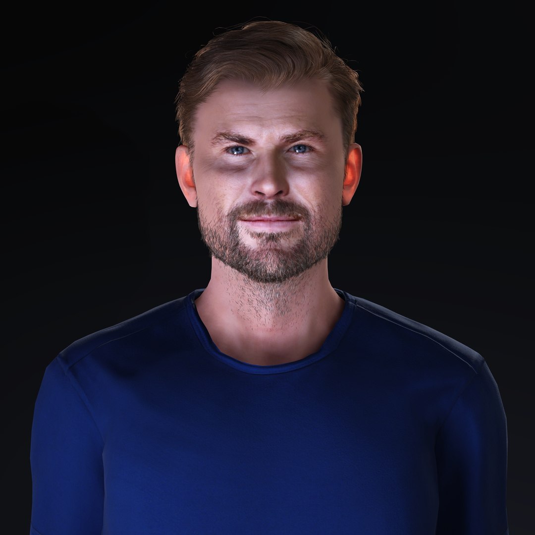 Chris Hemsworth 3D Model - Hyper Realistic - Low Poly 3D Model Low-poly ...