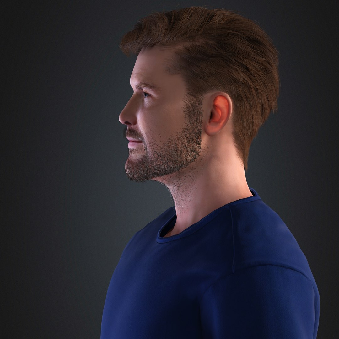 Chris Hemsworth 3D Model - Hyper Realistic - Low Poly 3D Model Low-poly ...
